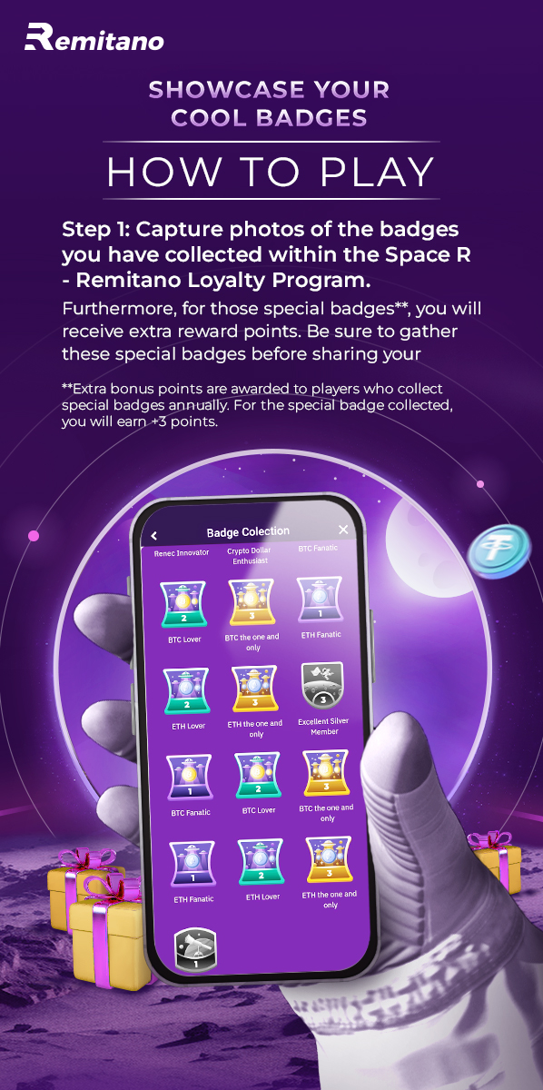 🚀 Show Your Badges - Many Rewards Ahead! Space R Challenge | Remitano ...