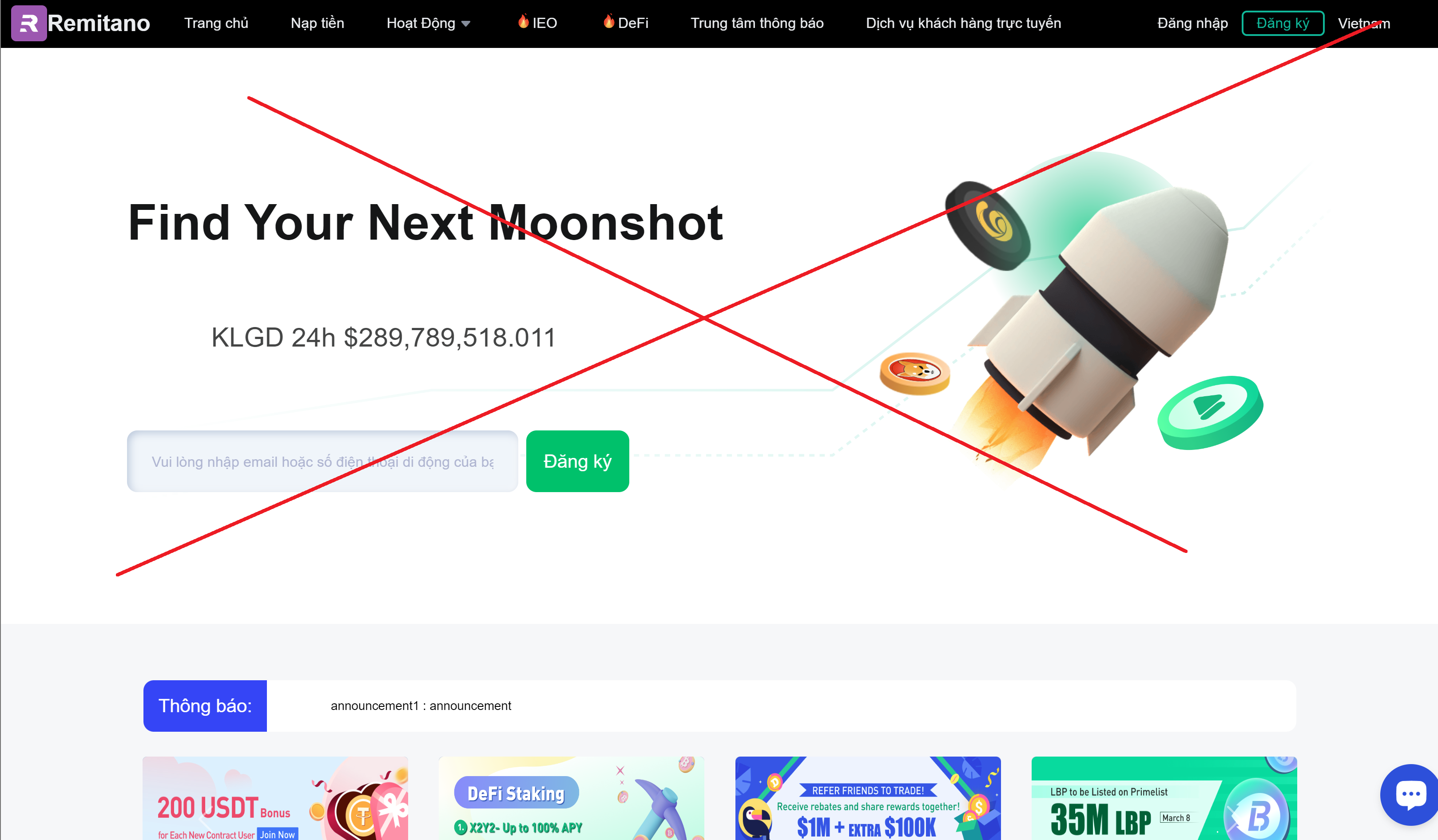 WARNING: Brand Impersonation of Remitano for Fraudulent Activities