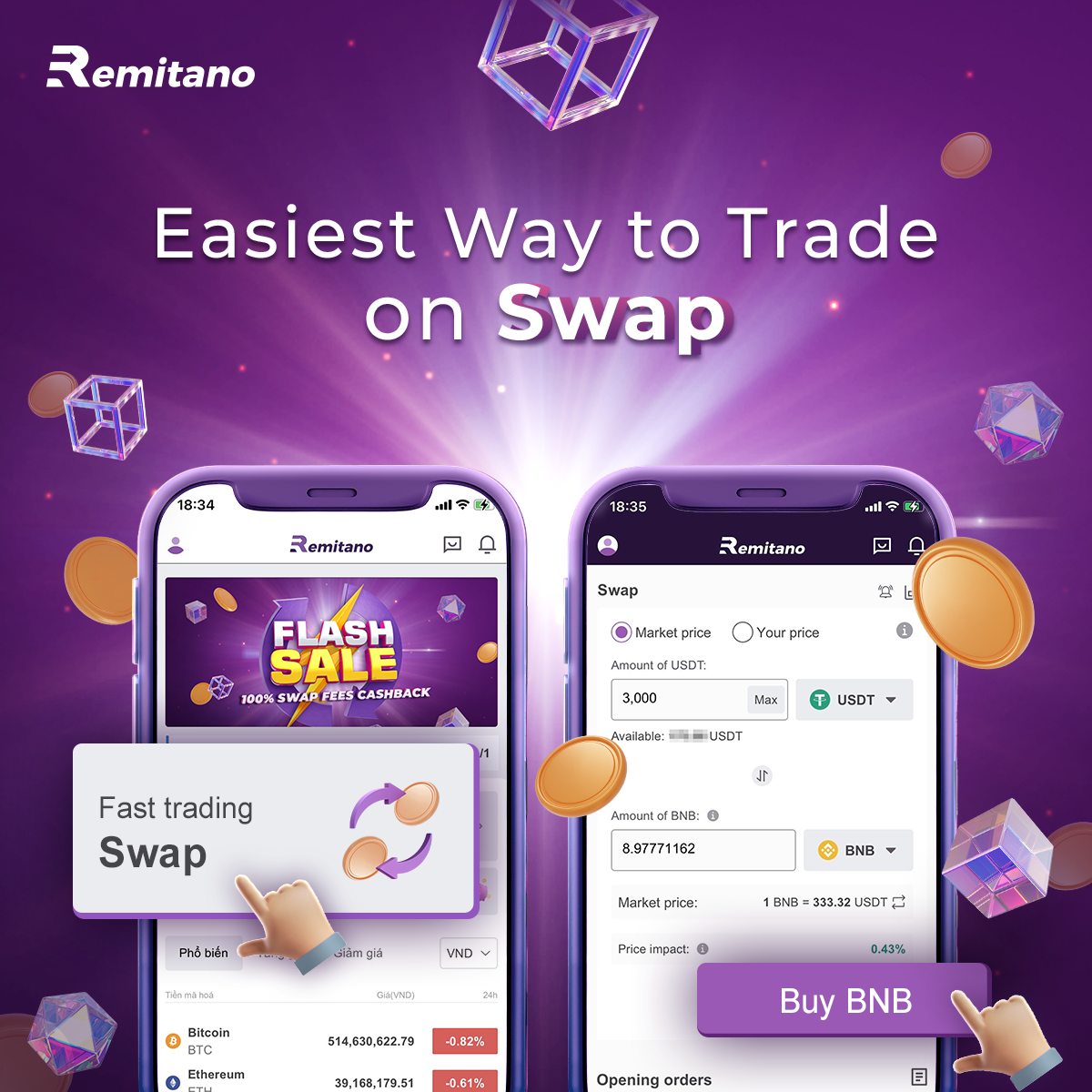 Big Festive Flash Sale - Up to 100% Swap Fees Cashback