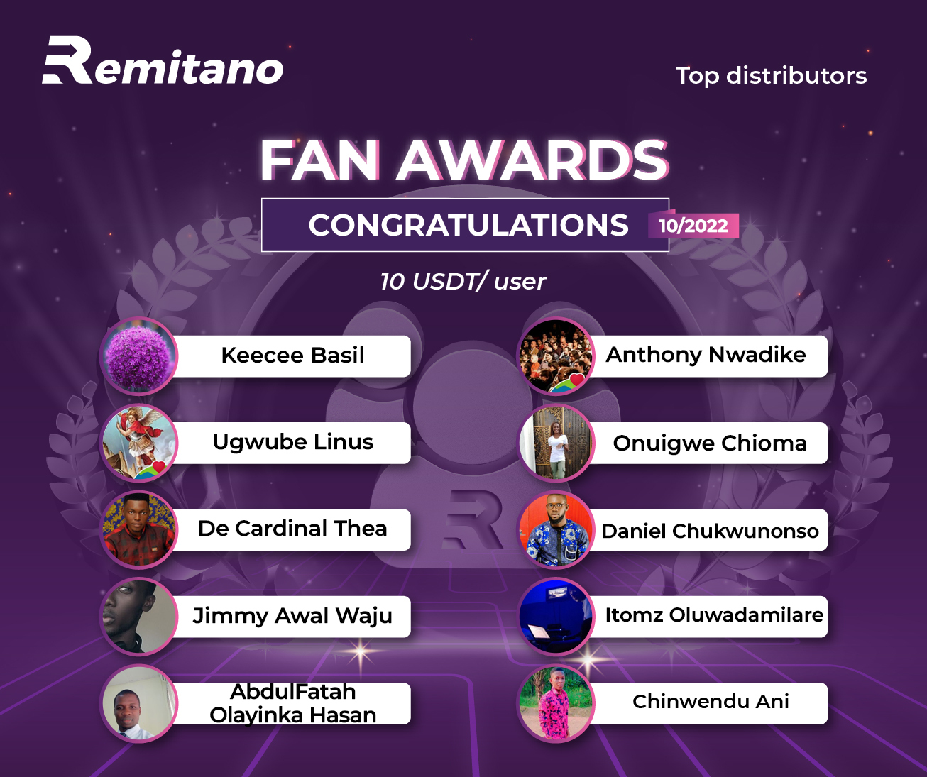 Remitano Fan Awards in October 2022!