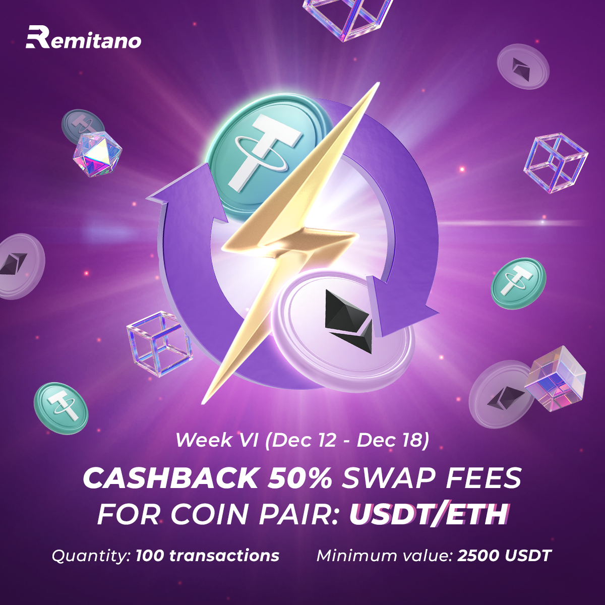 Big Festive Flash Sale - Up to 100% Swap Fees Cashback